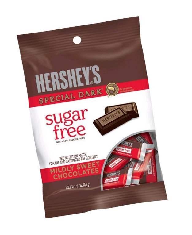 Hershey s Sugar Free Dark Chocolate Mini Bars 3 oz. Bags 12 Box Candy Favorites