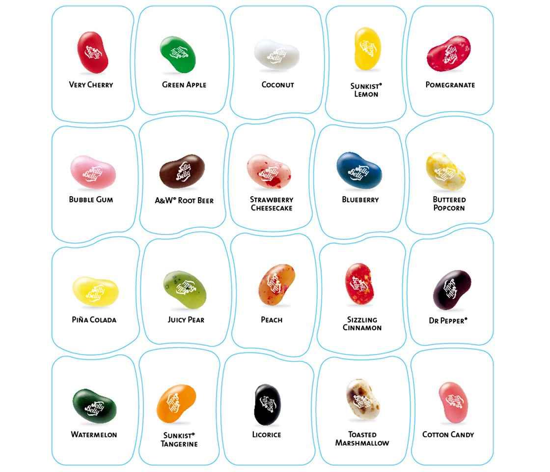 Jelly Belly Flavor Combinations Chart 49 Flavor Jelly Beans Assortment