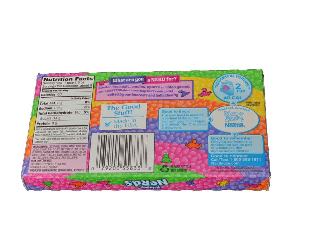 nerds candy box back