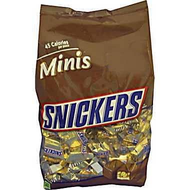 bite size snickers sugar