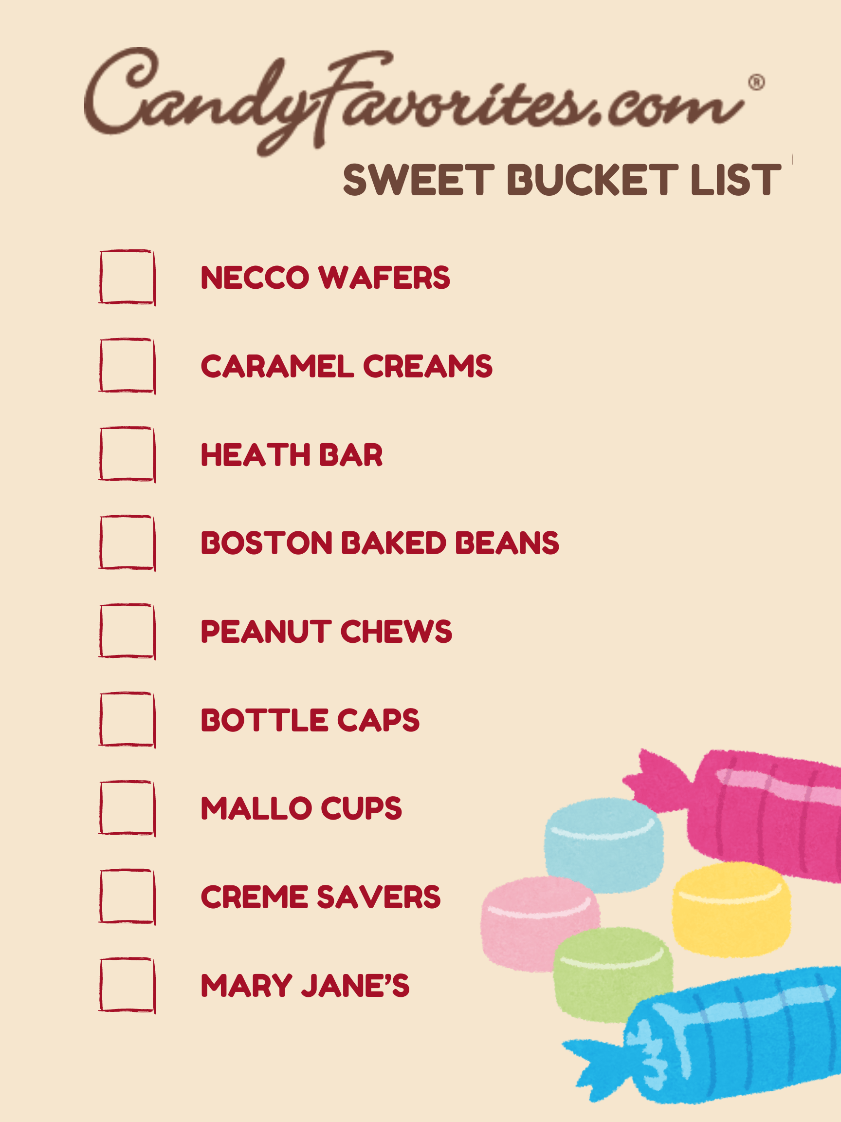 Candy Bucket List! – Candy Favorites