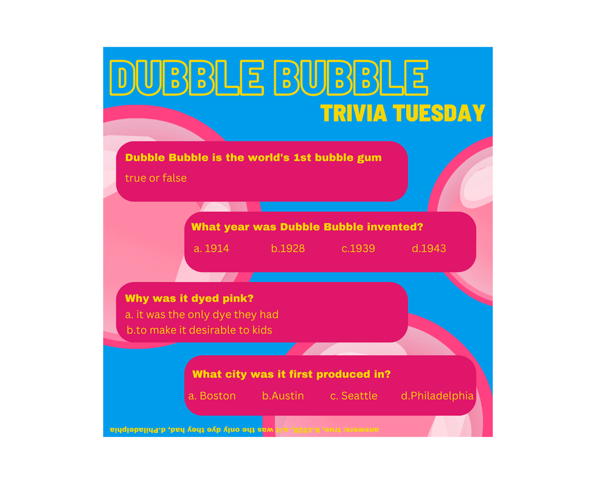 Let's Blow Dubble Bubble(s) on Trivia Tuesday! – Candy Favorites