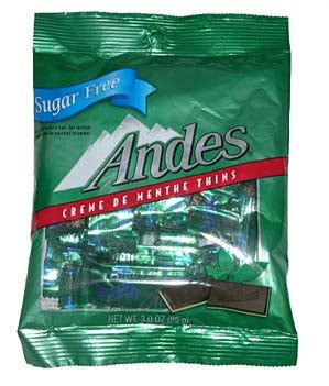 Andes Creme De Menthe Sugarfree Thin Bags - 12 / Case – Candy Favorites