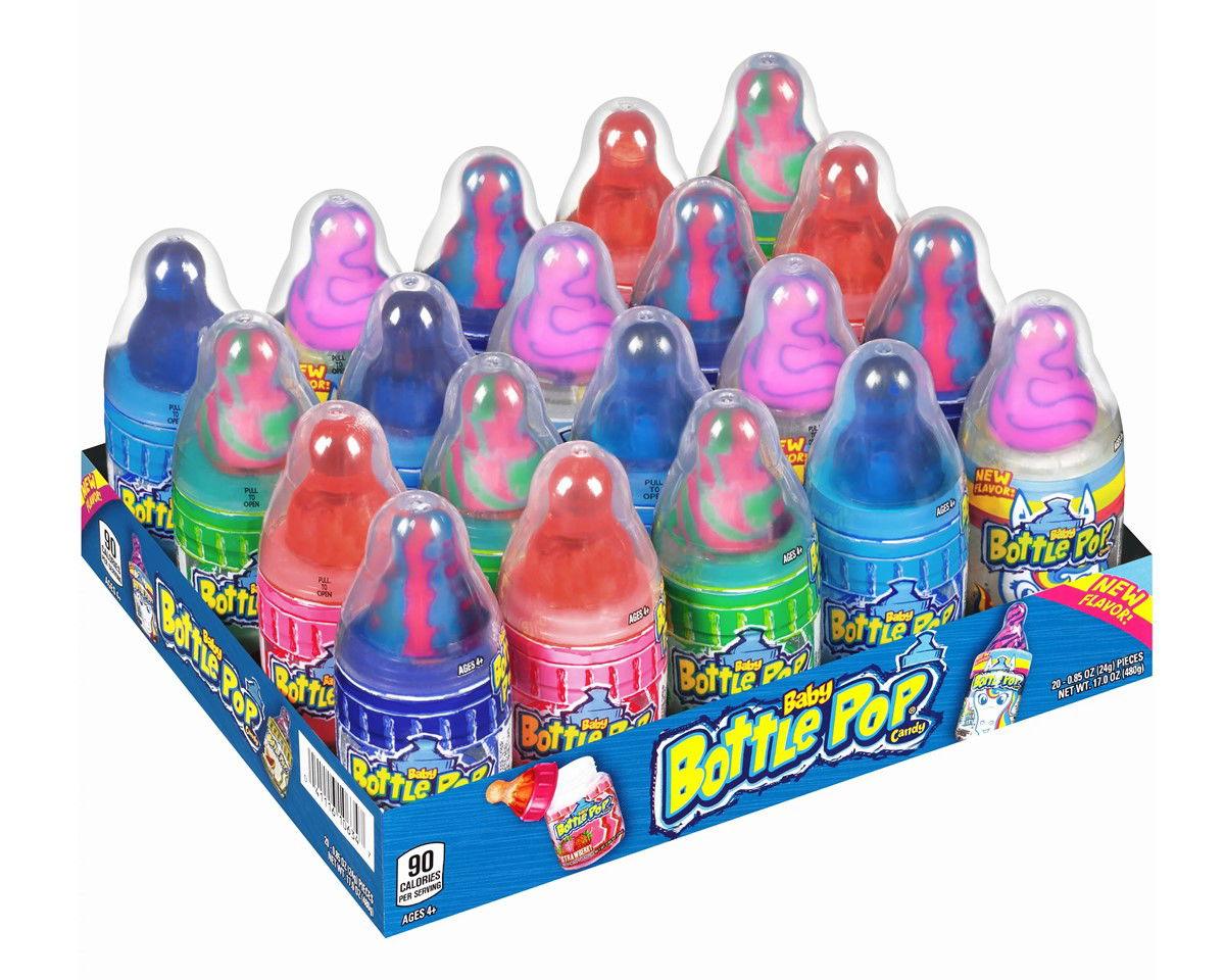 Topps Baby Bottle Pops Candy | Berry Blast, Blue Raspberry, Cosmic ...