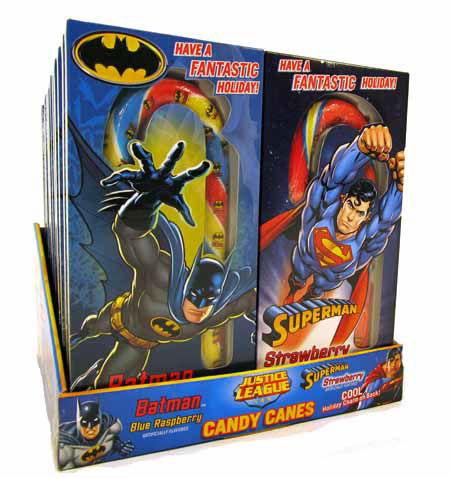 Batman & Superman Large Candy Canes - 24 / Case – Candy Favorites