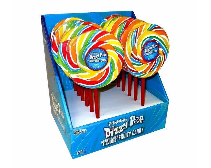 Bee Spinning Dizzy Pop Fruity Candy 3 oz. Lollipop - 12 / Box – Candy ...