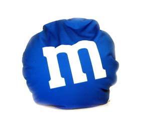 Blue M&Ms Round Microbead Pillow – Candy Favorites