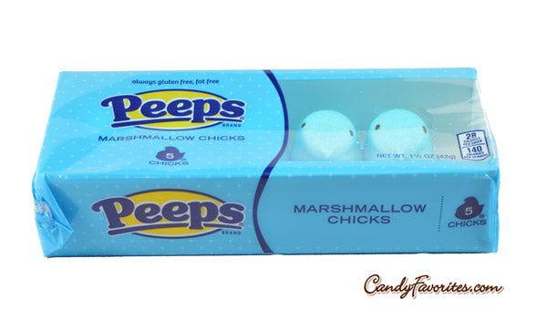 Blue Peeps Marshmallow Chicks 5 Packs - 6 Trays / Box – Candy Favorites
