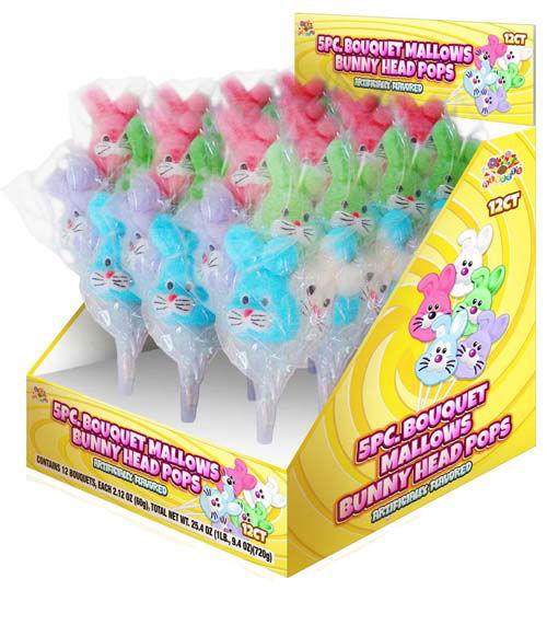 Bouquet Mallow Bunny Head Pops - 12 / Box – Candy Favorites