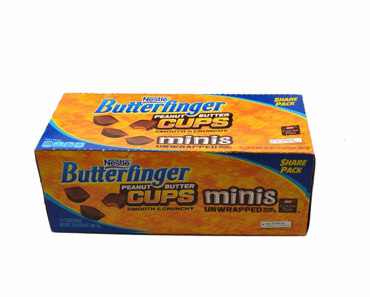 Butterfinger Mini Peanut Butter Cups Share Pack - 12 / Box – Candy ...