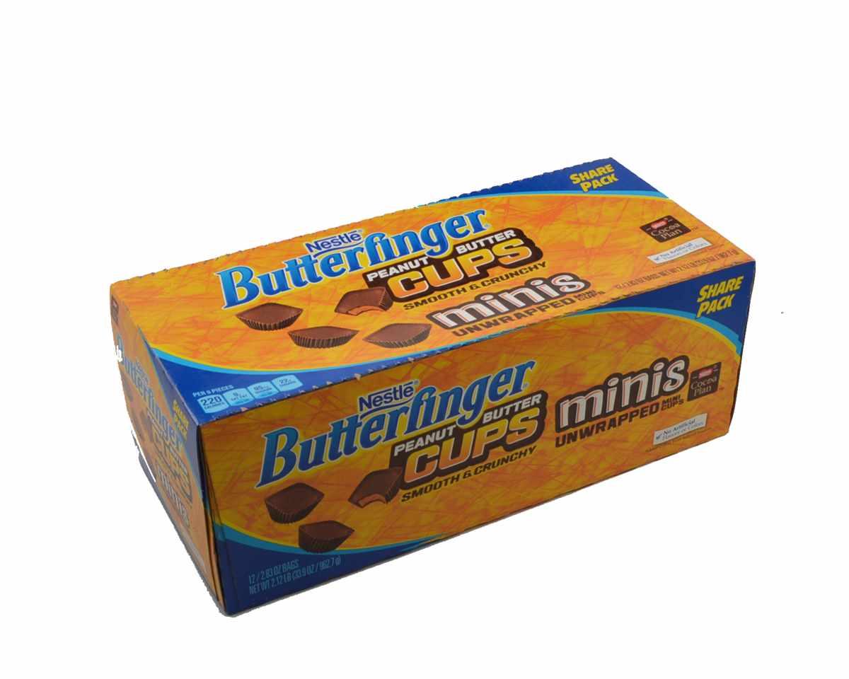 Butterfinger Mini Peanut Butter Cups Share Pack - 12 / Box – Candy ...
