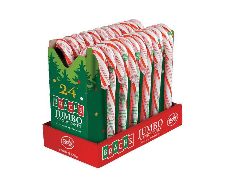 Brach's Jumbo Peppermint Candy Canes - 24 / Box – Candy Favorites