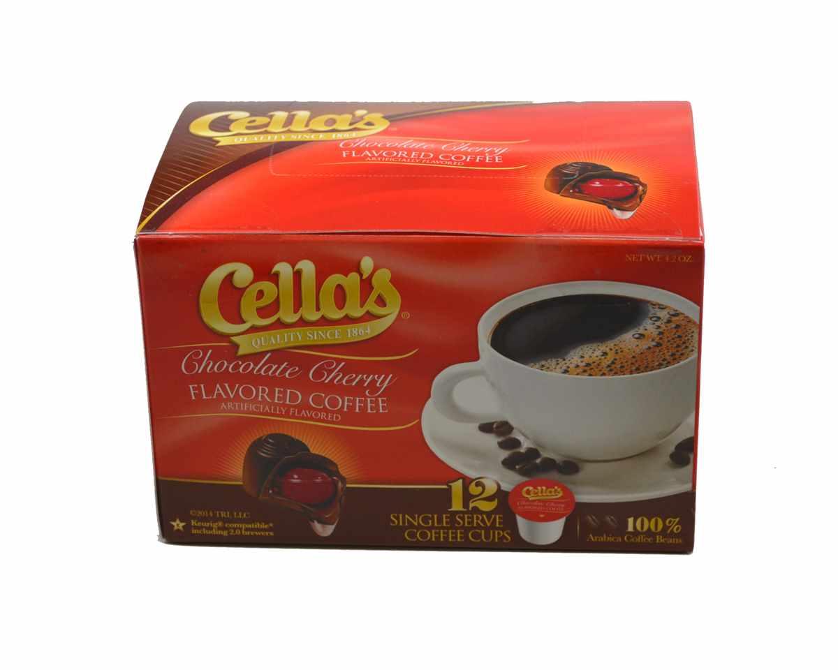 Cella Chocolate Cherry Cordials Coffee Single Serve Pods - 12 / Box ...
