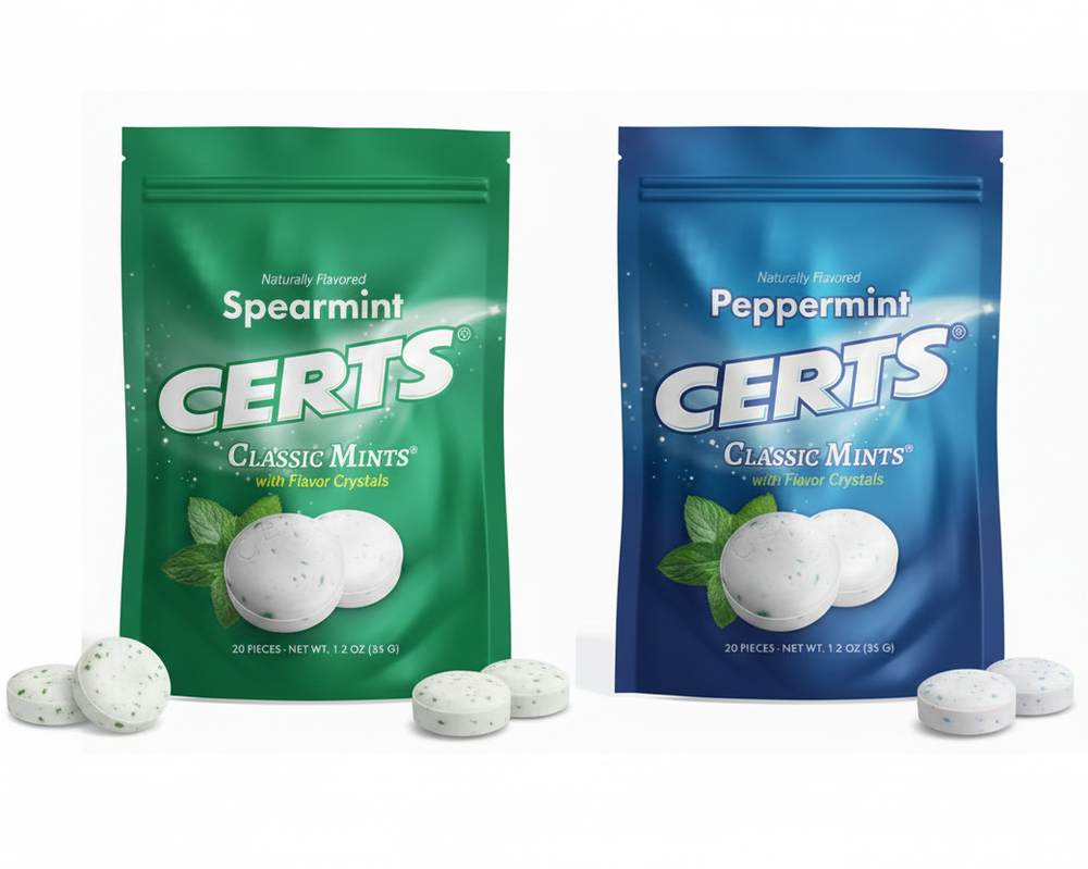 Certs Peppermint & Spearmint Breath Mints Combo Pack - 6 Bags – Candy ...