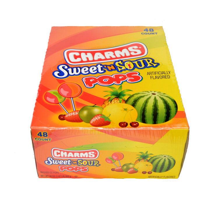 Charms Sweet and Sour Pops - 48 / Box – Candy Favorites