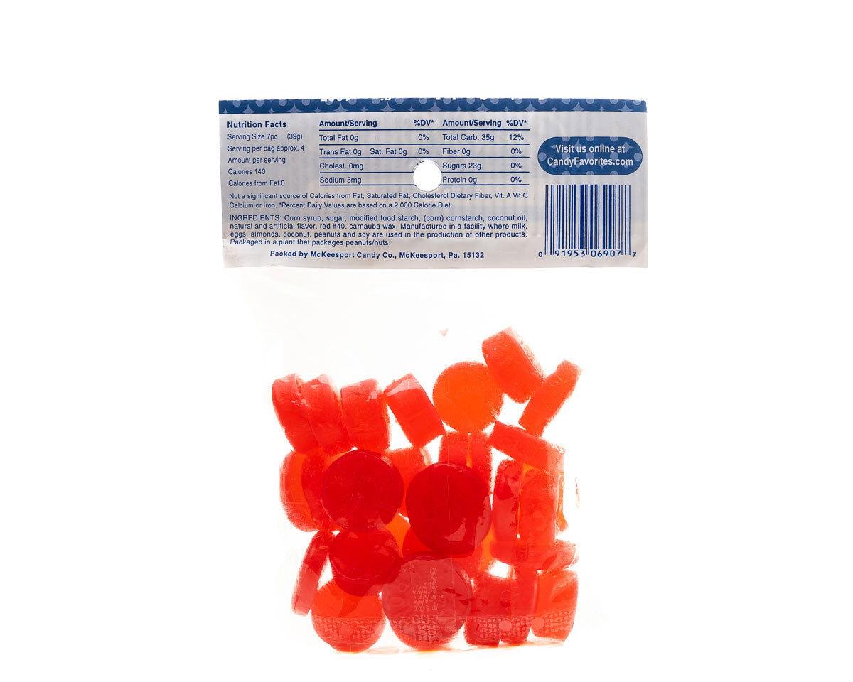 Cherry Red Dollars 6 Ounce Peg Bags - 6 / Box – Candy Favorites