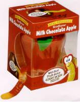 Chocolate Apple with Gummy Worm – Candy Favorites