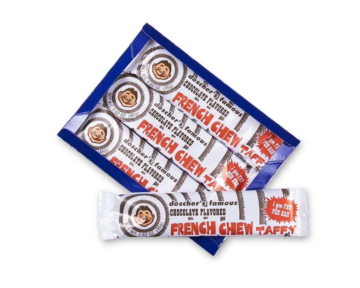 Doscher's Chocolate Famous French Chew Chewy Taffy| 1.62 oz. Bars - 24 ...