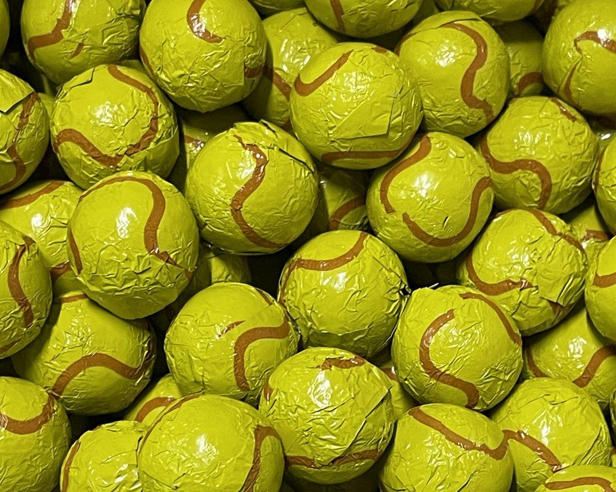 Chocolate Tennis Balls |Foil Wrapped - 2 lb. – Candy Favorites
