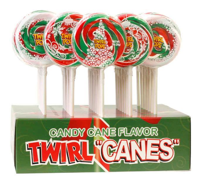 Candy Cane Flavored Christmas Twirl Pops - 36 / Box – Candy Favorites