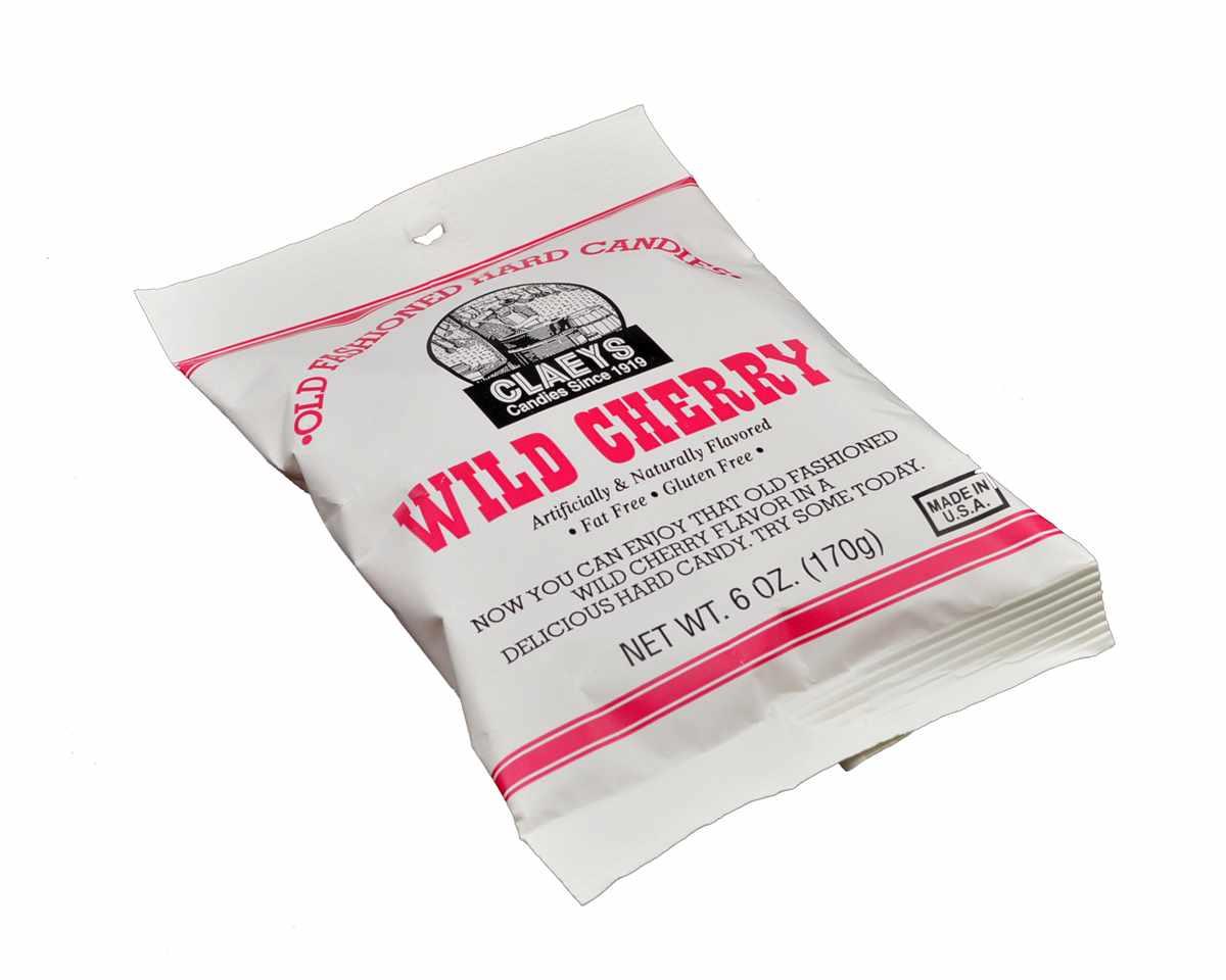 Claeys Old Fashioned Wild Cherry Hard Candies 6 oz. Bag - 6 / Bag ...