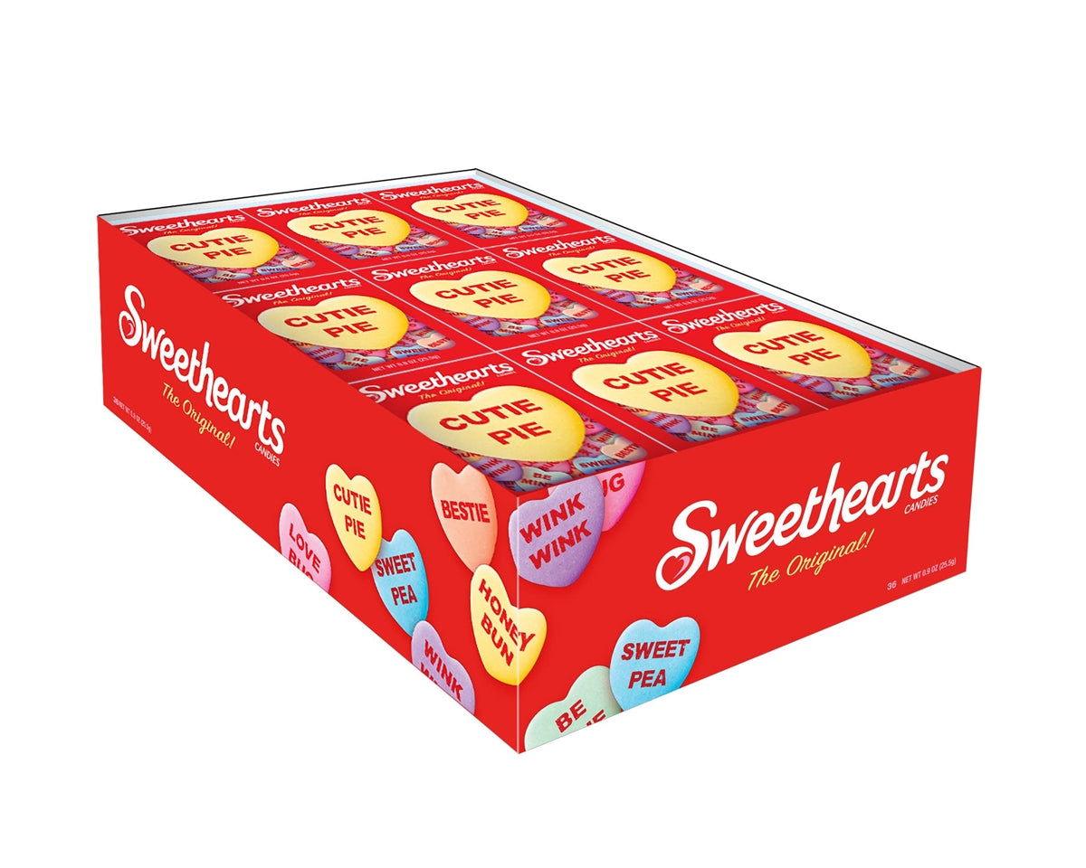 Classic Sweethearts Conversation Hearts Box - 36 / Box – Candy Favorites
