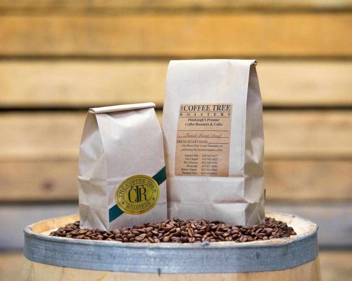 Decaffeinated French Roast SWP Gourmet Coffee | Coffee Tree Roasters ...