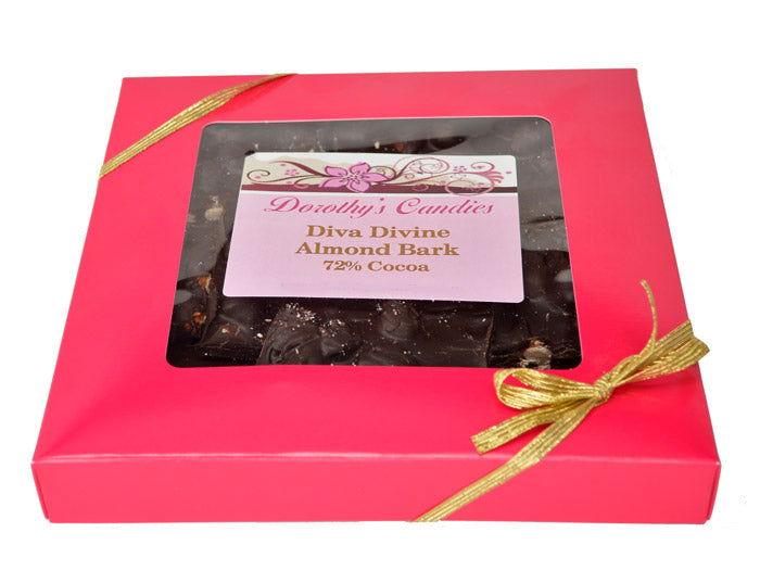 Diva Devine Dark Chocolate Almond Bark - 1 lb. | 72% Cocoa - 1 lb ...