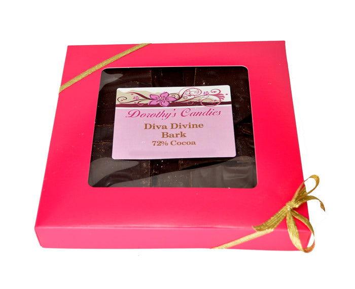 Diva Devine Dark Chocolate Bark | 72% Cocoa - 1 lb. – Candy Favorites