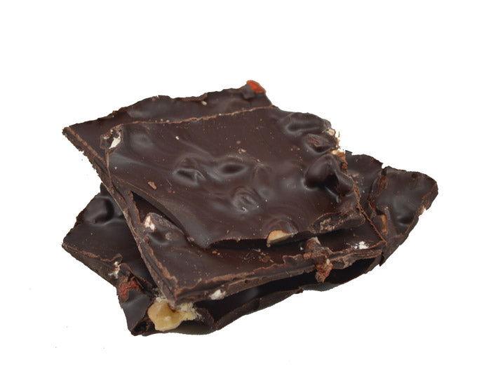Diva Devine Dark Chocolate Goji Walnut Bark | 72% Cocoa - 1 lb. – Candy ...