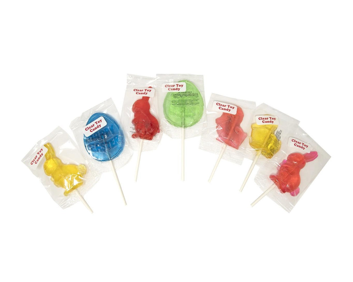 Easter Clear Toy Lollipops - 24 / Box | Vintage Retro Easter Lollipops ...