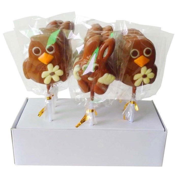 Easter Chocolate Bunny and Chick Pops | Net Weight .88 oz. - 12 / Box ...