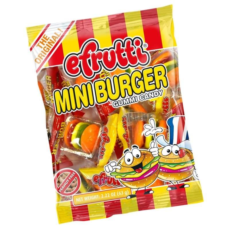 Efrutti Mini Burger Gummi Candy 2.2 oz. Bags - 12 / Box – Candy Favorites
