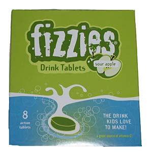 Fizzies Sour Apple Drink Tablets - 6 / Box – Candy Favorites