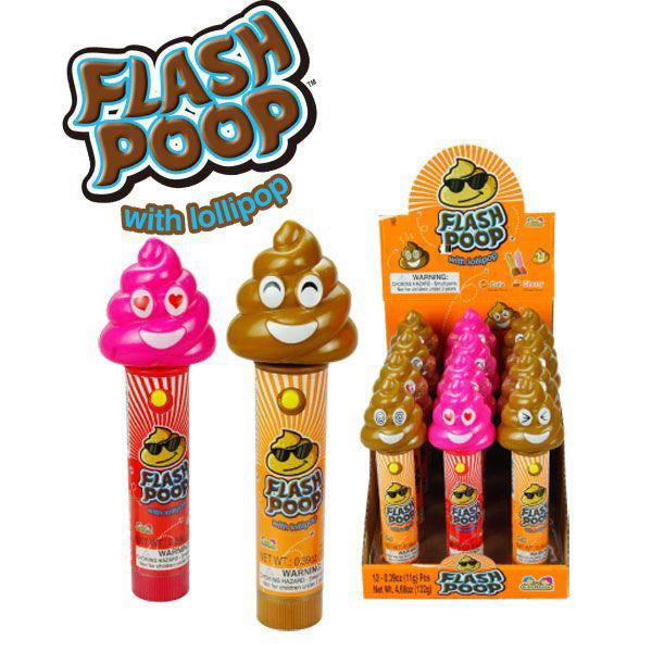 Kidsmania .39 oz. Flash Poop Lollipops - 12 / Box – Candy Favorites