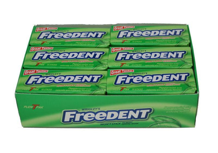 Wrigley's Freedent Peppermint Gum Plen T Pak - 12 / Box – Candy Favorites