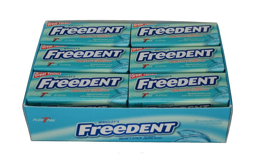 Wrigley's Freedent Spearmint Plen T Pak - 12 / Box – Candy Favorites