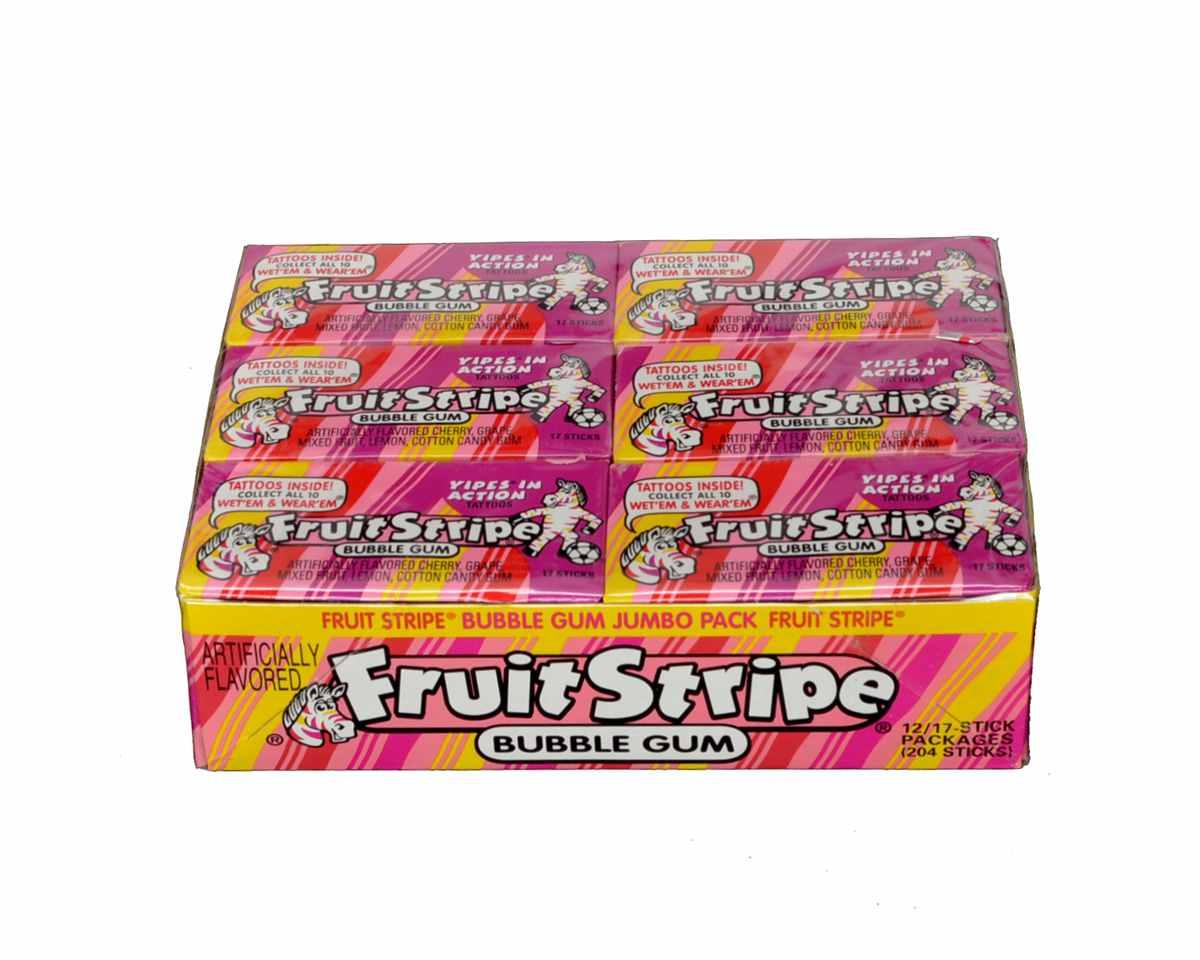 Fruit Stripe Bubble Gum - 12 / Case – Candy Favorites