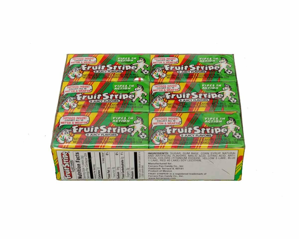Fruit Stripe Sugarless Gum Plenty Pack - 12 / Box – Candy Favorites