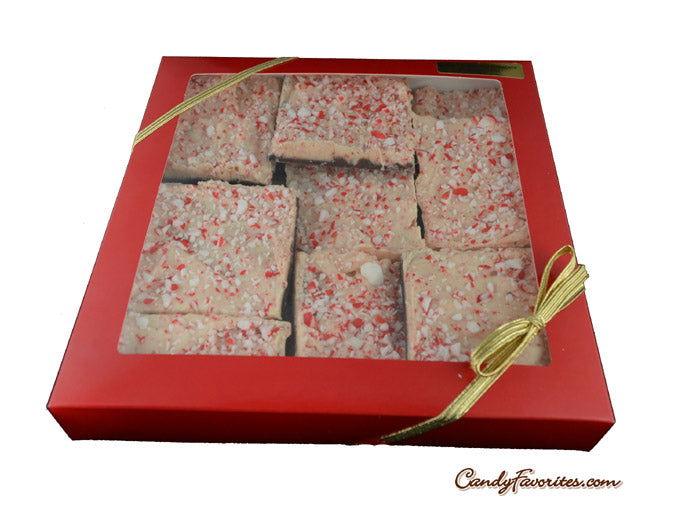 Handmade Peppermint White and Dark Chocolate Bark Gift Box - 1 Unit ...
