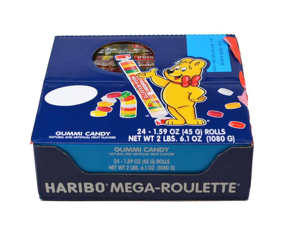 Haribo Mega Roulette Gummi Candy Rolls - 24 / Box – Candy Favorites