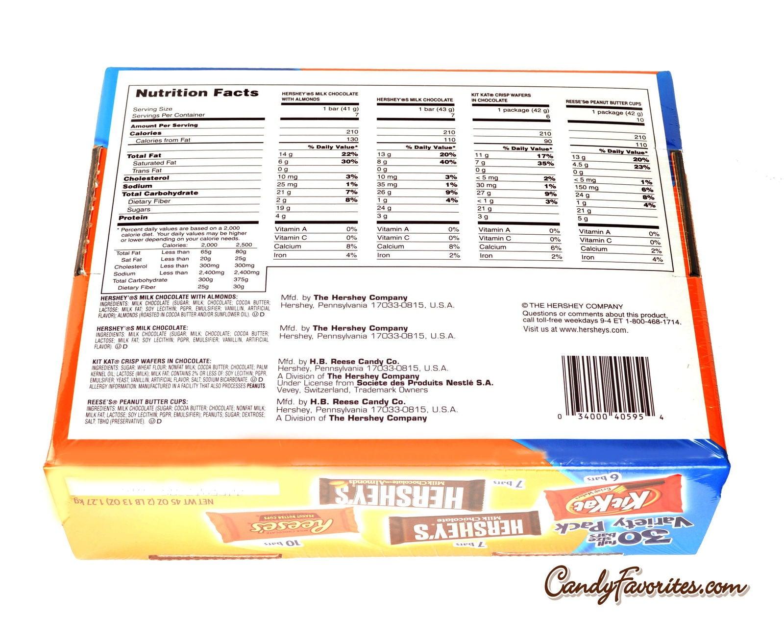 Hershey's Full Size Bars Variety Pack - 30 / Box – Candy Favorites