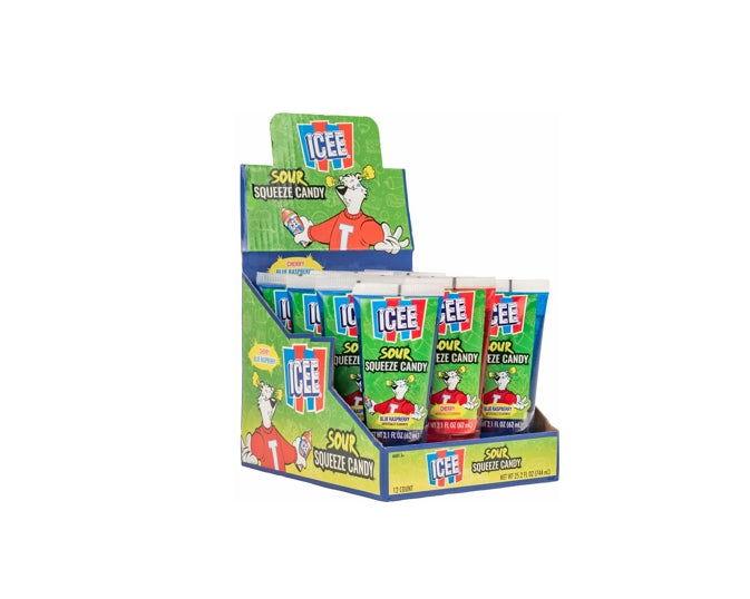Icee Sour Squeeze Candy | Net Weight 2.1 oz – 12 / Box – Candy Favorites