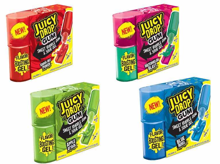 Topps Juicy Drop Gum | Sweet Bubble Gum & Sour Gel - 16 / Box – Candy ...