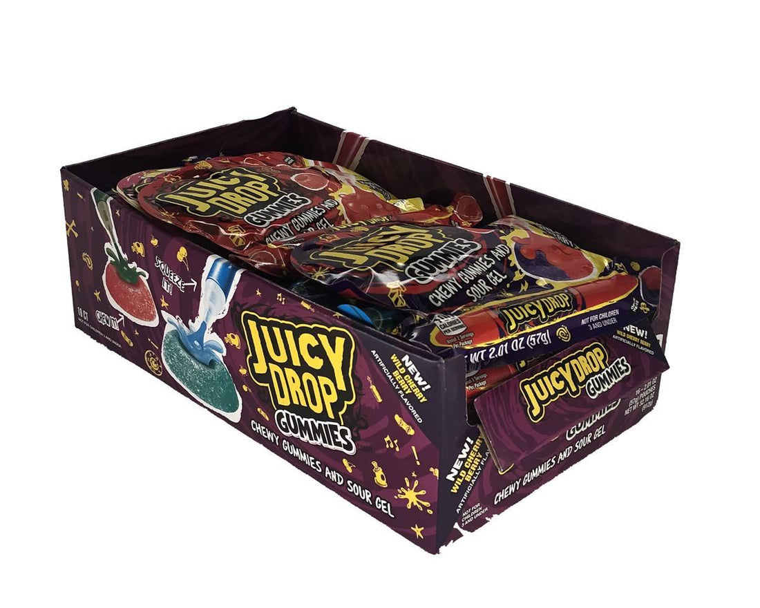 Bazooka Juicy Drop Gummies | Chewy Gummies and Sour Gel - 16 / Box ...