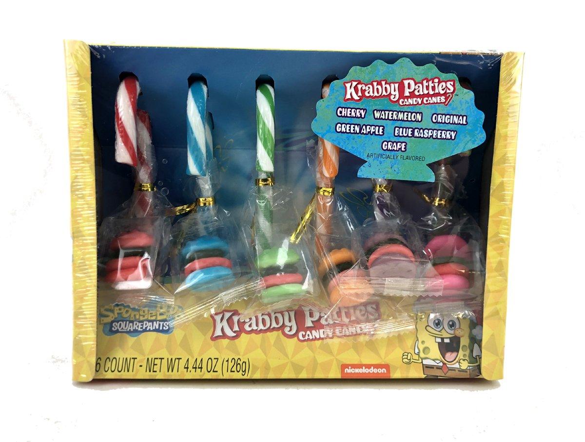 Krabby Patties 6 Count Candy Canes - 1 Tray – Candy Favorites