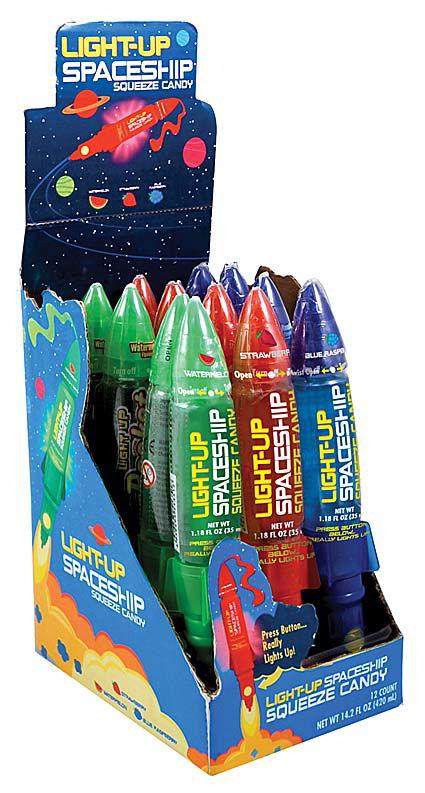 Light Up Space Ship Squeeze Candy - 12 / Box – Candy Favorites