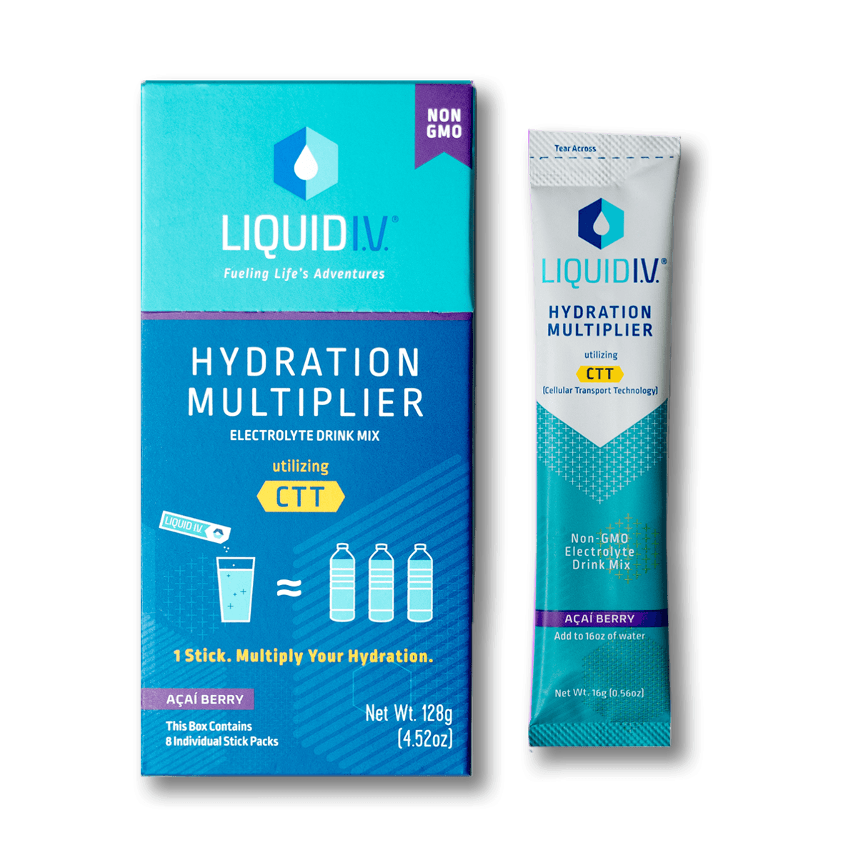 Acai Berry Liquid I.V. Hydration Multipliers .56 oz. Packets -8 / Box ...