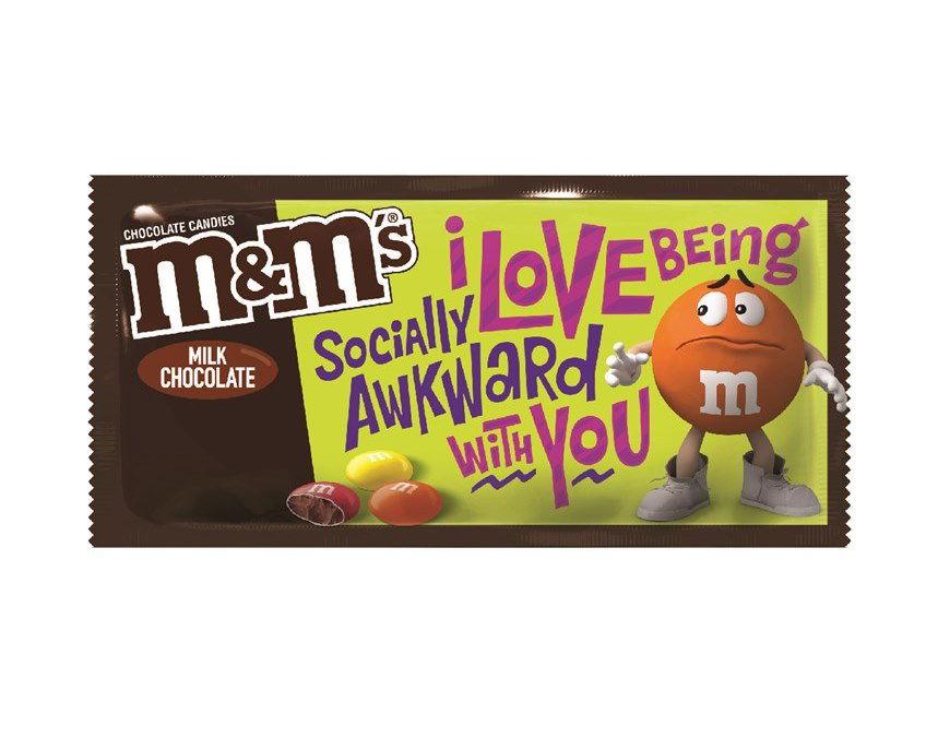 M&M's Milk Chocolate Candies "with Messages" 1.69 oz. Bag - 36 / Box ...