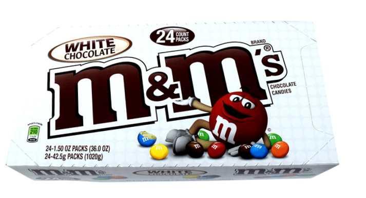 M&M's White Chocolate Candies - 24 / Box – Candy Favorites